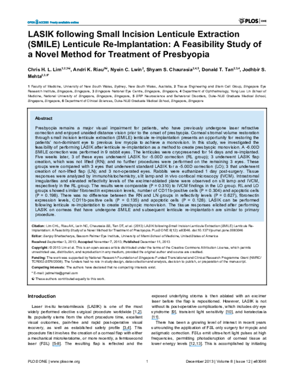 (PDF) New Instruments for Lenticule Extraction in Small Incision ...