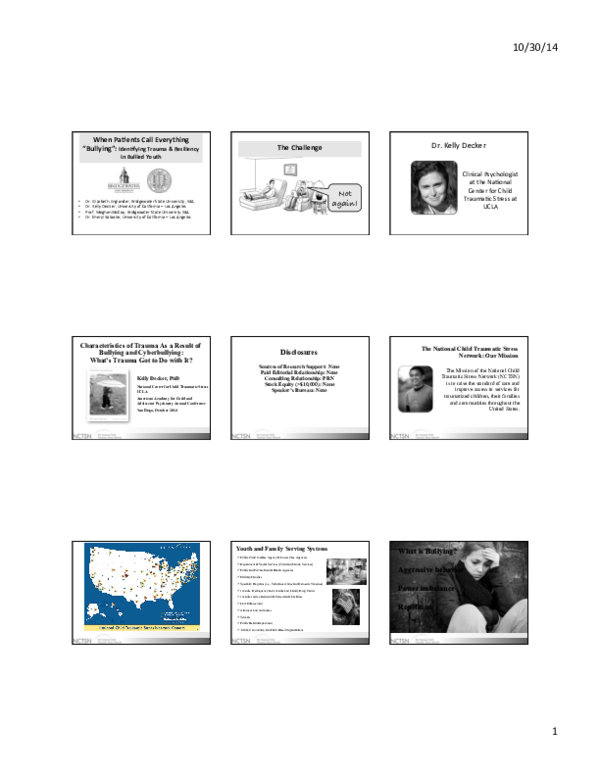 (PDF) When Patients Call Everything Bullying: Trauma and Resilience