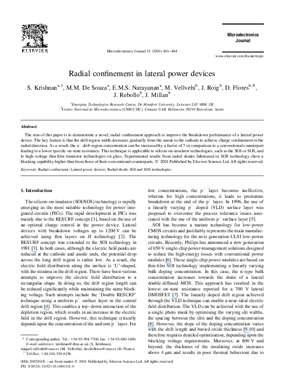 (PDF) Radial confinement in lateral power devices