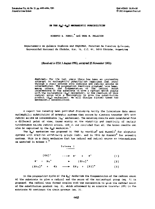(PDF) On the SRN1-SRN2 mechanistic possibilities
