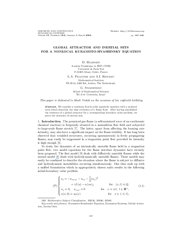 (PDF) Global attractor and inertial sets for a nonlocal Kuramoto ...