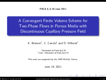 (PDF) A Convergent Finite Volume Scheme for Two-Phase Flows in Porous Media with Discontinuous ...