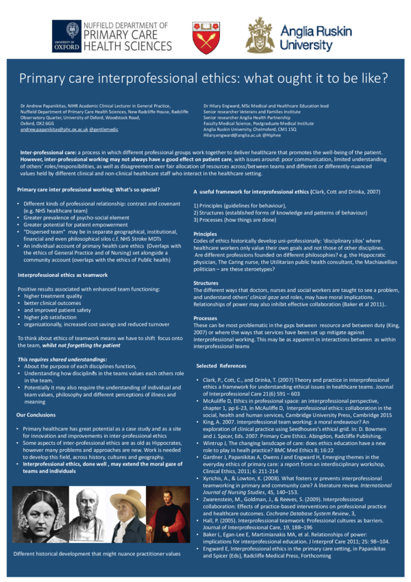 (PDF) Primary care interprofessional ethics: what ought it to be like