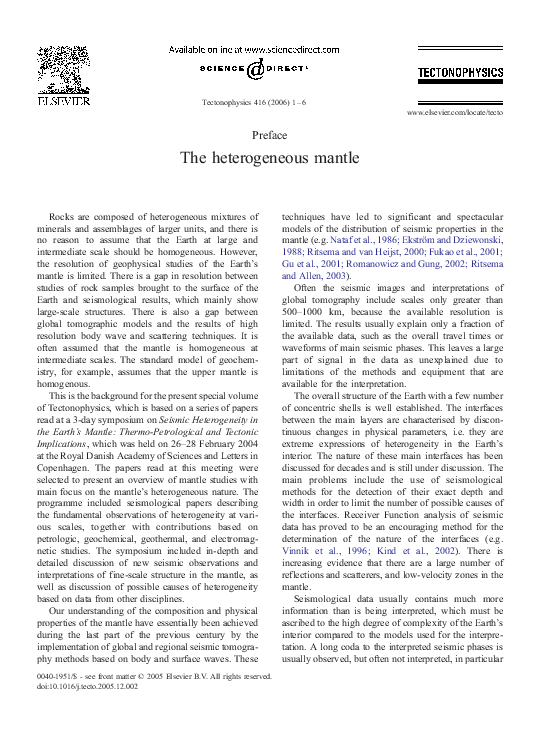 (PDF) The heterogeneous mantle