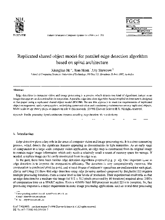 (PDF) Replicated shared object model for parallel edge detection algorithm based on spiral ...