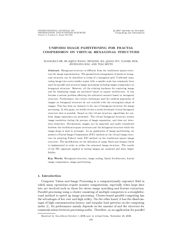 (PDF) Uniform Image Partitioning for Fractal Compression on Virtual ...