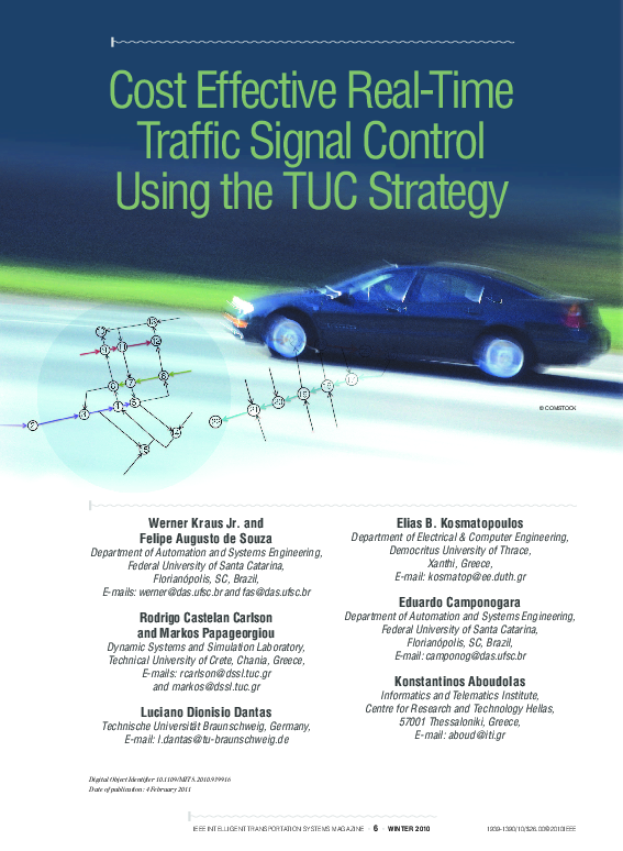 Pdf Cost Effective Real Time Traffic Signal Control Using The Tuc Strategy