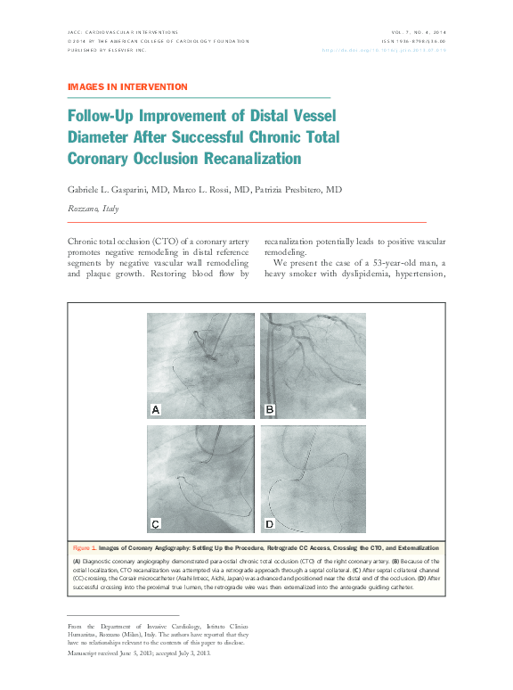 (PDF) Follow-up improvement of distal vessel diameter after successful ...