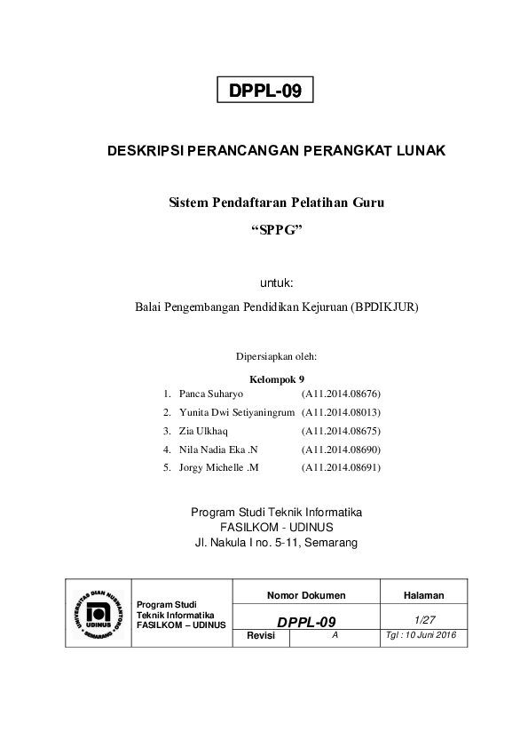 (PDF) DPPL Sistem Pendaftaran Pelatihan Guru " SPPG " untuk BDPDIKJUR ...