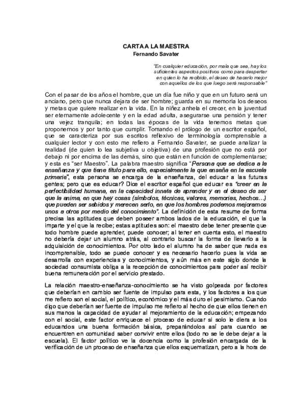 (DOC) CARTA A LA MAESTRA