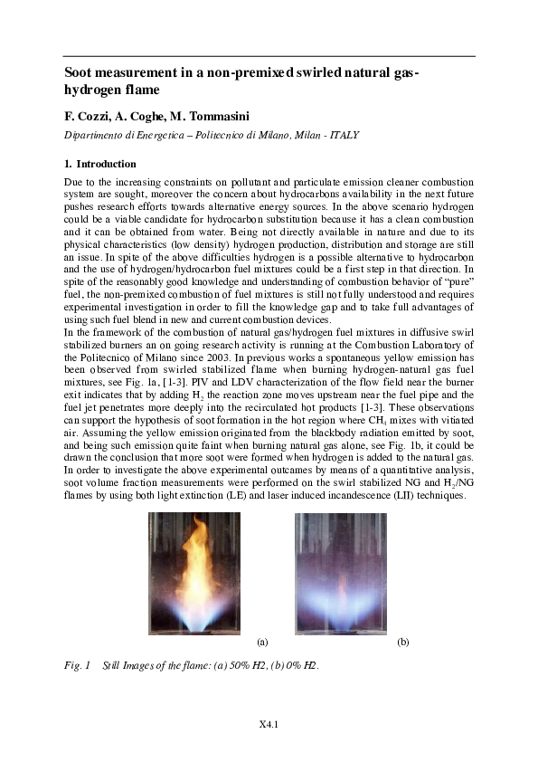 (PDF) Soot measurement in a non-premixed swirled natural gas- hydrogen ...