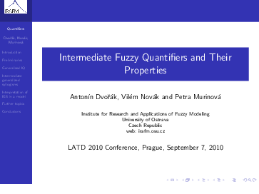 (PDF) Intermediate Fuzzy Quantifiers and Their Properties