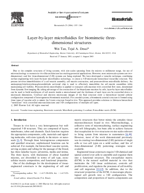 (PDF) Layer-by-layer microfluidics for biomimetic three-dimensional ...