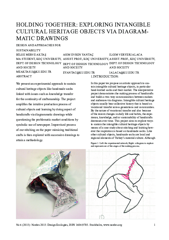 (PDF) Holding Together: Exploring Intangible Cultural Heritage Objects ...