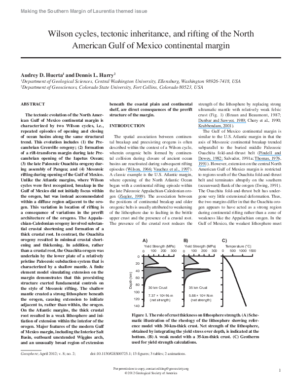 (PDF) WILSON CYCLES, TECTONIC INHERITANCE, AND RIFTING ON THE NORTH ...