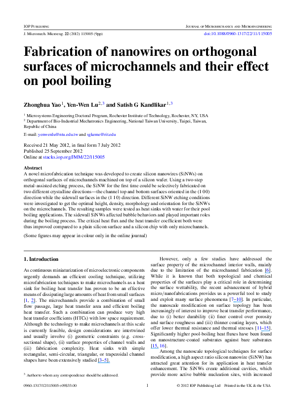 (PDF) Fabrication of nanowires on orthogonal surfaces of microchannels ...