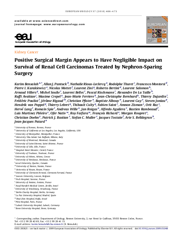 (PDF) Positive Surgical Margin Appears to Have Negligible Impact on ...