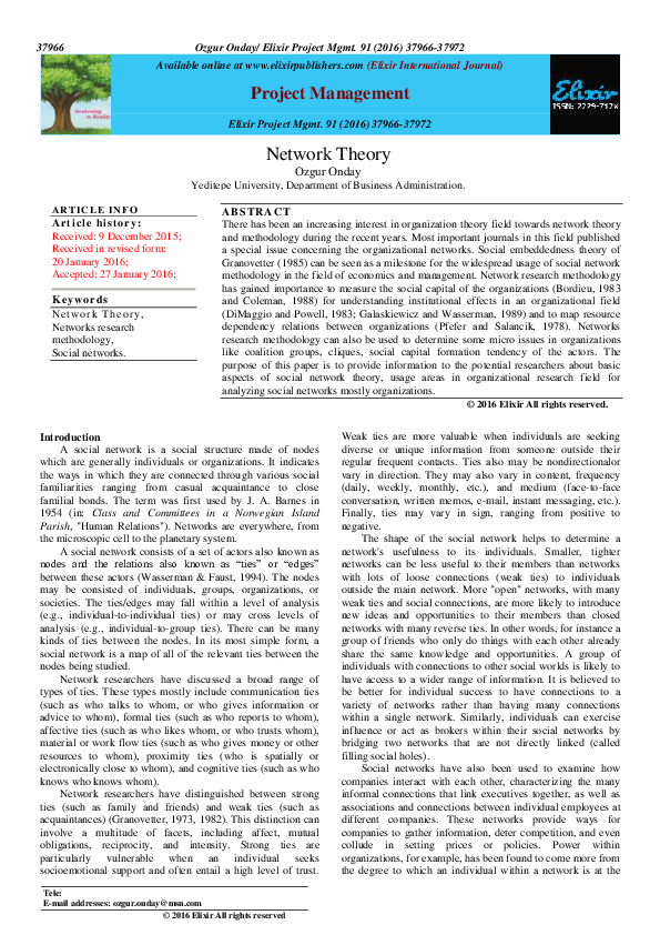 Pdf Network Theory Pdf