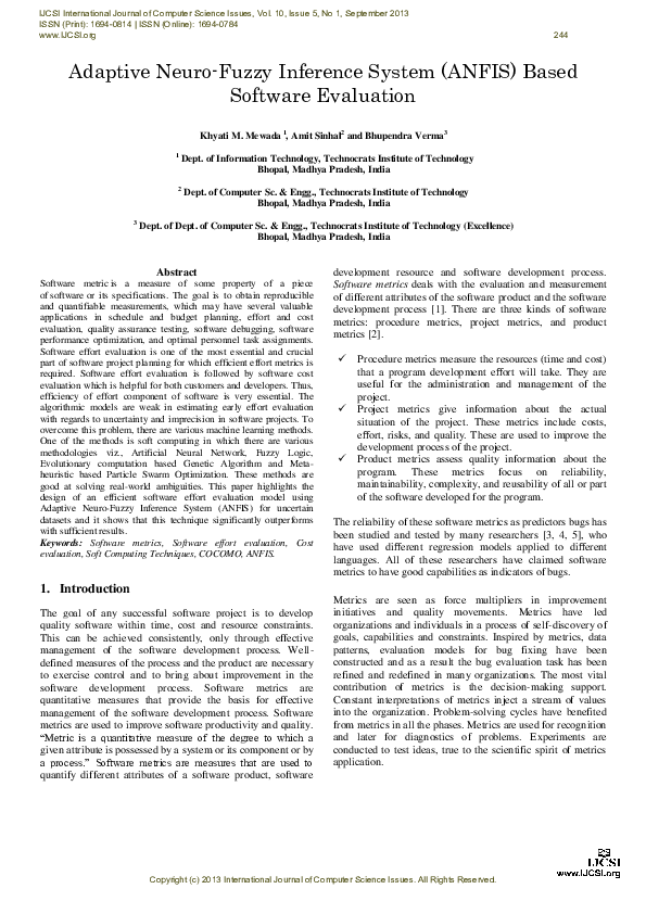 (PDF) Adaptive Neuro-Fuzzy Inference System (ANFIS)-Based Models for Predicting the Weld Bead ...