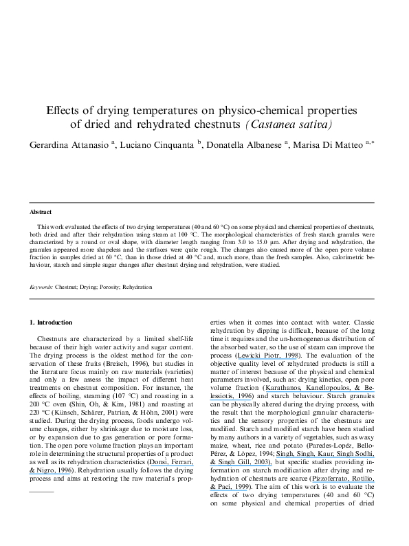 (PDF) Effects of drying temperatures on physico-chemical properties of dried and rehydrated ...