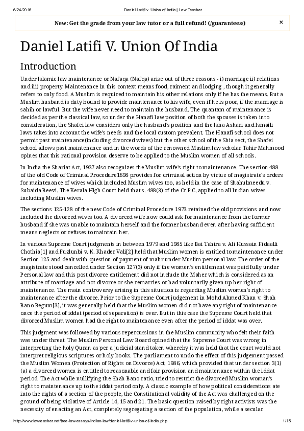 (PDF) Daniel Latifi v UOI