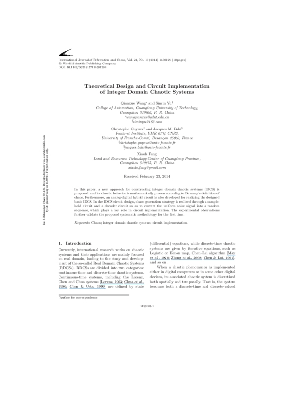 (PDF) Theoretical Design and Circuit Implementation of Integer Domain ... (PDF) Theoretical Design and Circuit Implementation of Integer Domain ...