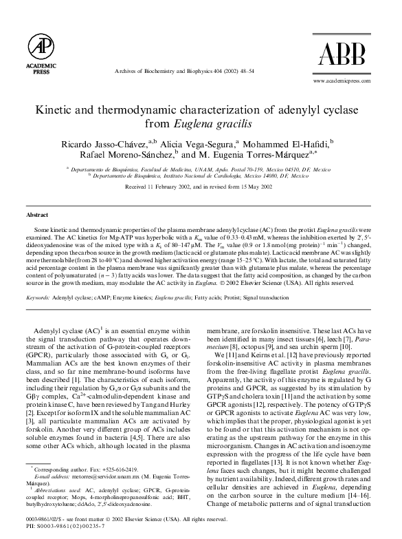 Pdf Kinetic And Thermodynamic Characterization Of The Cobalt And