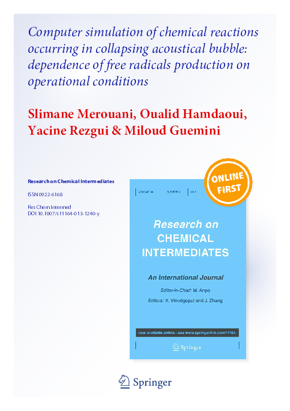 (PDF) Computer simulation of chemical reactions occurring in collapsing ...