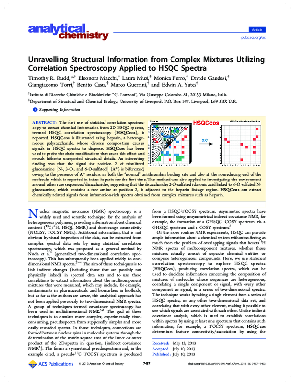 (PDF) Extracting Structural Insights from HSQC Spectra