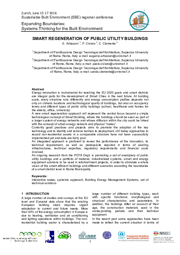 (PDF) SMART REGENERATION OF PUBLIC UTILITY BUILDINGS