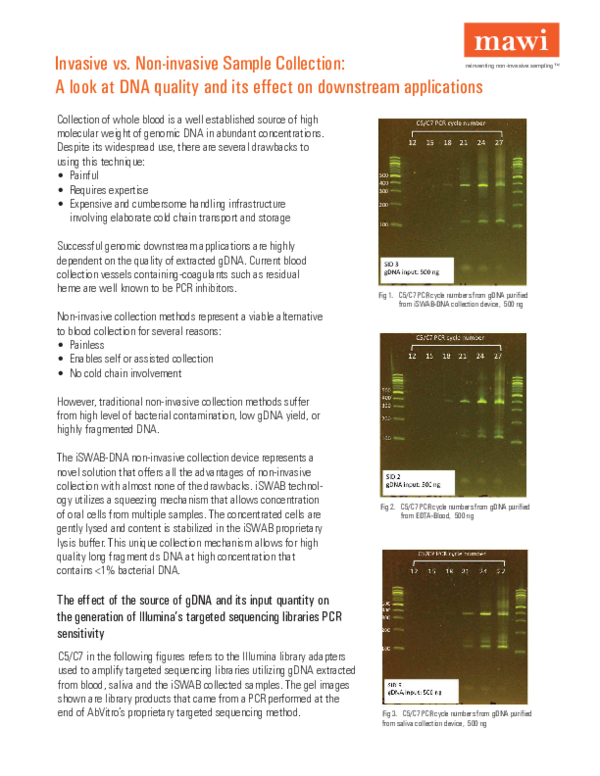 (PDF) Invasive vs. Non-invasive Sample Collection: A look at DNA ...