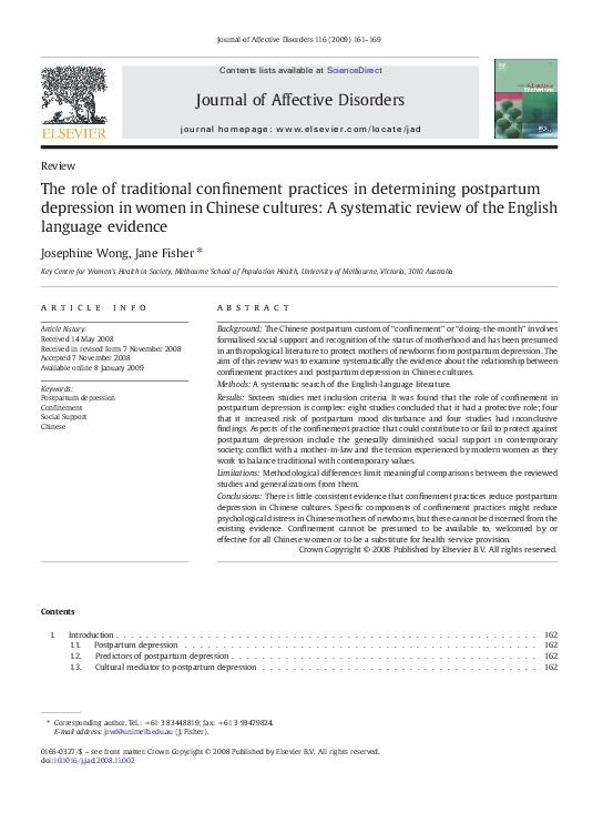 (PDF) The role of traditional confinement practices in determining ...
