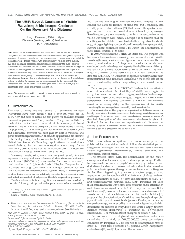 (PDF) The UBIRIS.v2: A Database of Visible Wavelength Iris Images ...