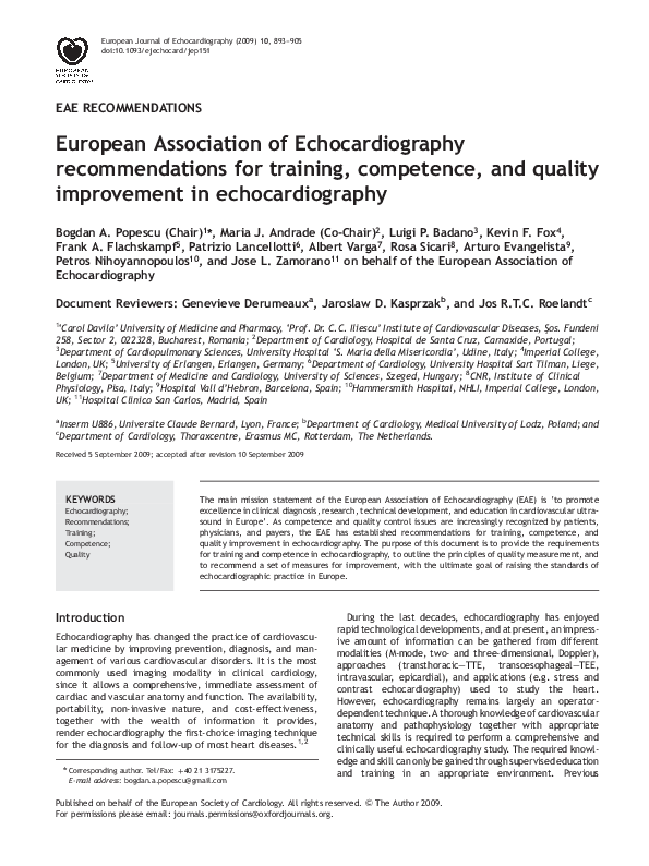 (PDF) European Association of Echocardiography recommendations for ...