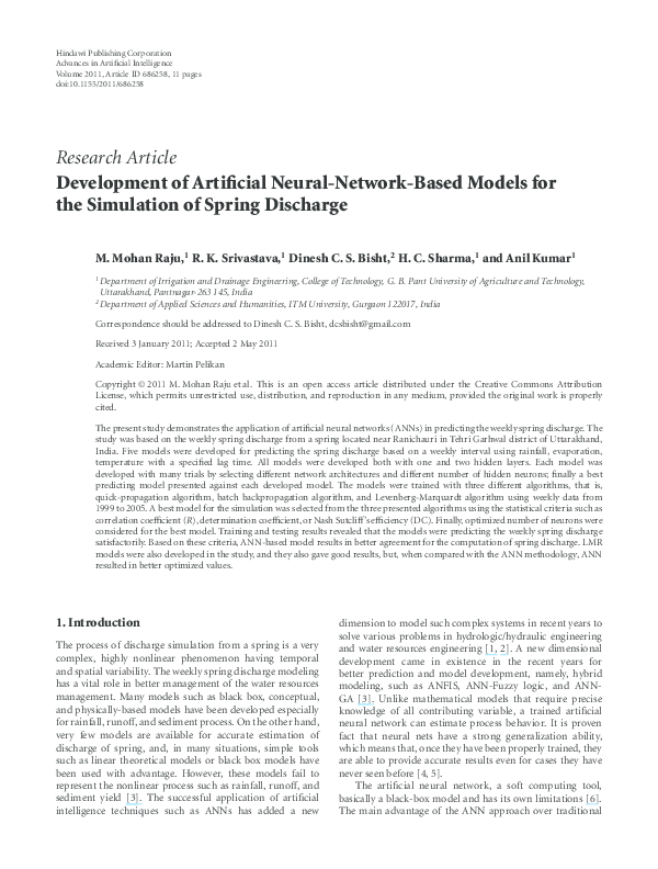 (PDF) Development of artificial neural network-based algorithms for the classification of ...