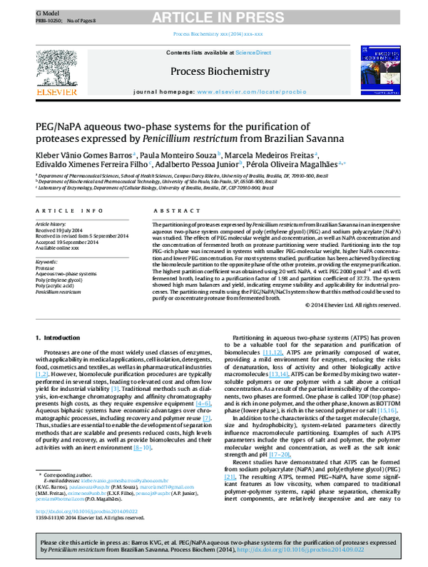(PDF) PEG/NaPA aqueous two-phase systems for the purification of ...