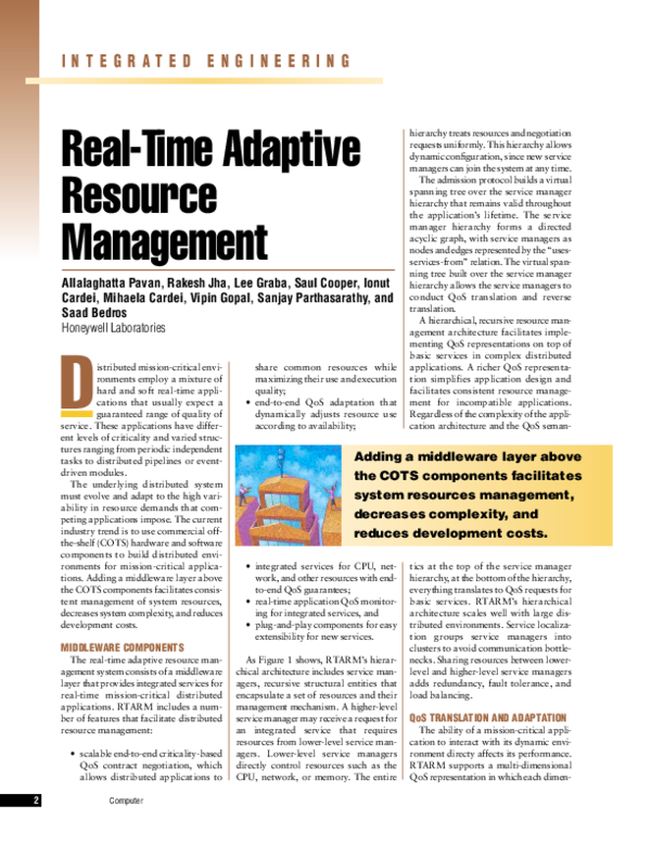 (PDF) Real-Time Adaptive Resource Management