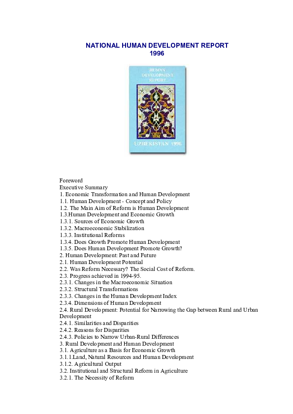 (PDF) NATIONAL HUMAN DEVELOPMENT REPORT 1996