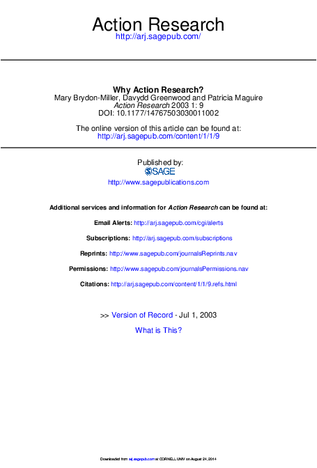 (PDF) Why Action Research