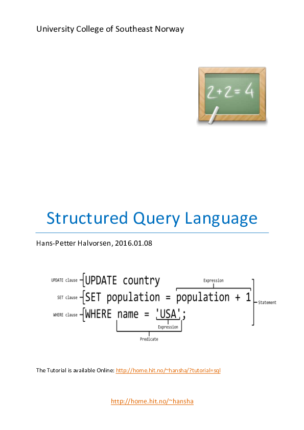 (PDF) Structured Query Language
