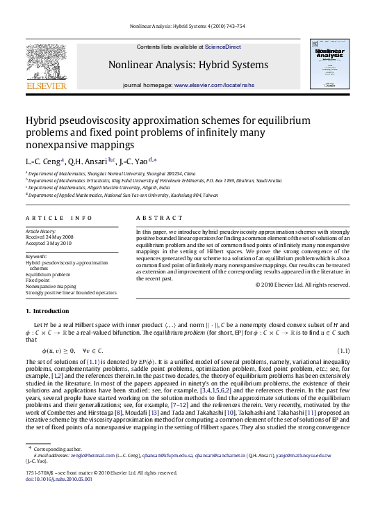 (PDF) Hybrid pseudoviscosity approximation schemes for equilibrium problems and fixed point ...