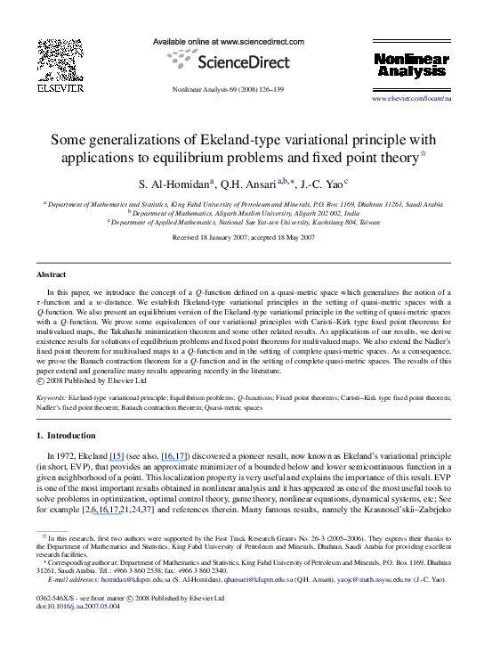 (PDF) Some generalizations of Ekeland-type variational principle with applications to ...