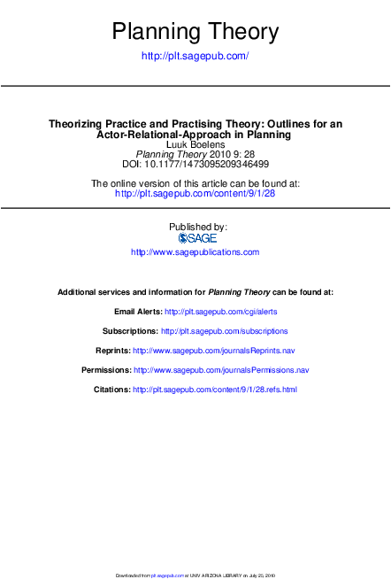 (PDF) Theorizing Practice and Practising Theory: Outlines for an Actor ...