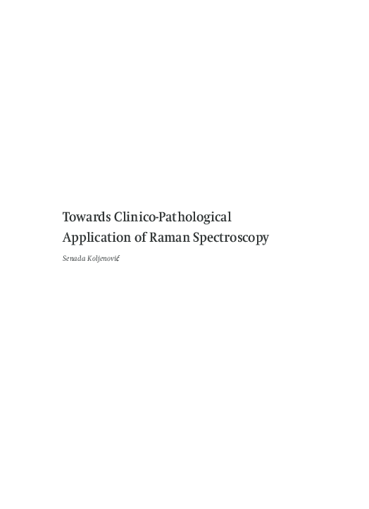 (PDF) Tissue characterization using high wave number Raman spectroscopy