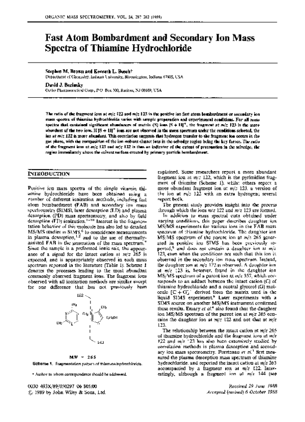 (PDF) Fast atom bombardment and secondary ion mass spectra of iodonium ...