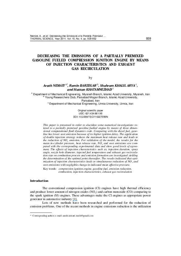 Pdf The Influence Of Fuel Ignition Quality And First Injection Proportion On Gasoline