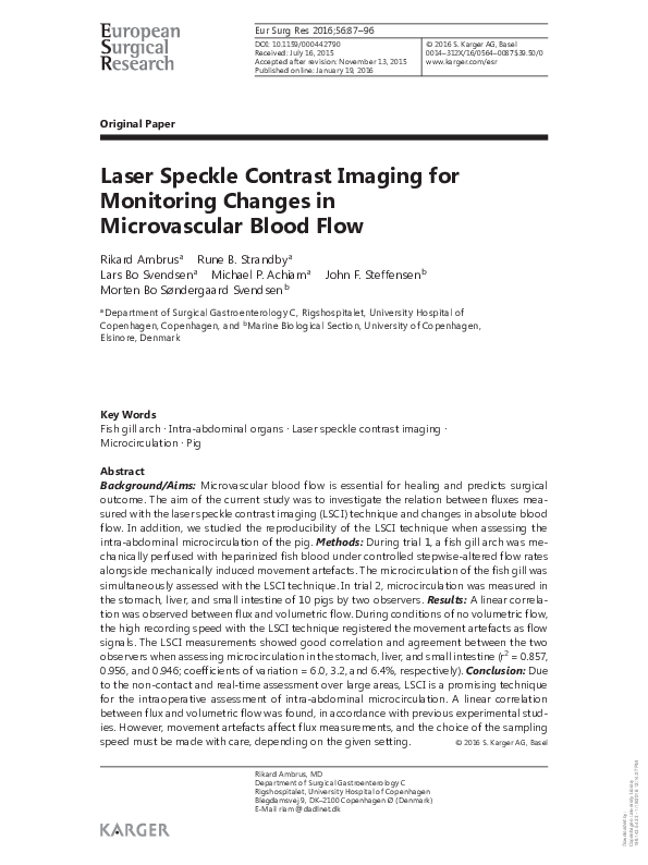 (PDF) Histogram analysis of laser speckle contrast image for cerebral blood flow monitoring ...
