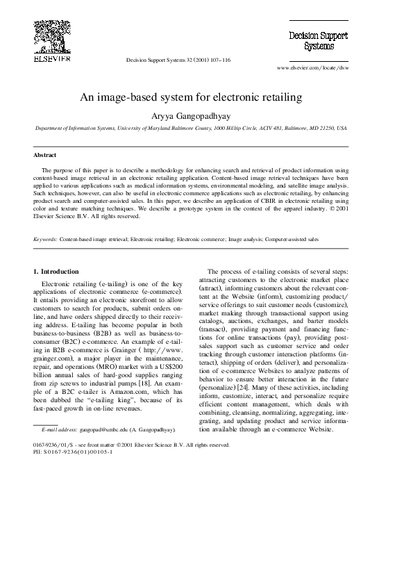 (PDF) An image-based system for electronic retailing