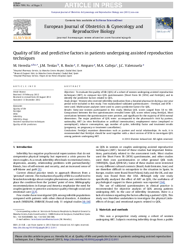 (PDF) Drug tolerability in assisted reproduction techniques: a ...