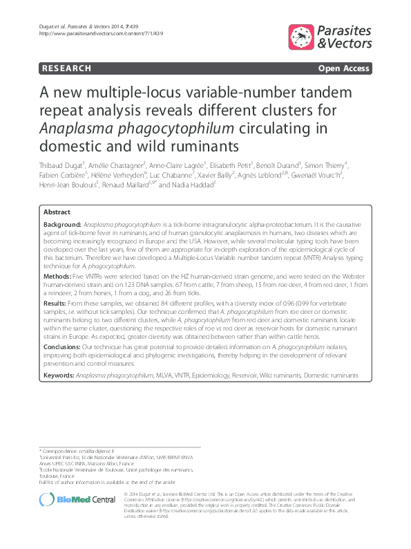 Pdf A New Multiple Locus Variable Number Tandem Repeat Analysis Reveals Different Clusters For